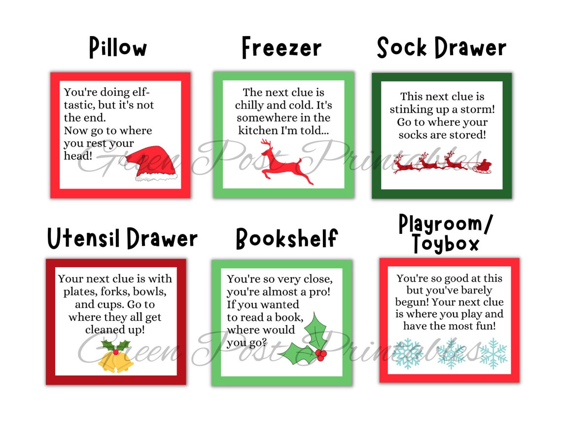 Christmas Scavenger Hunt Indoor Scavenger Hunt Game for - Etsy