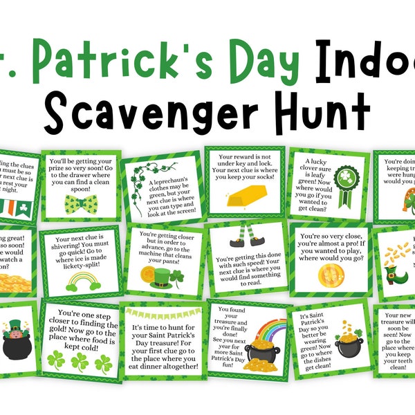St Patricks Day Scavenger Hunt - Etsy