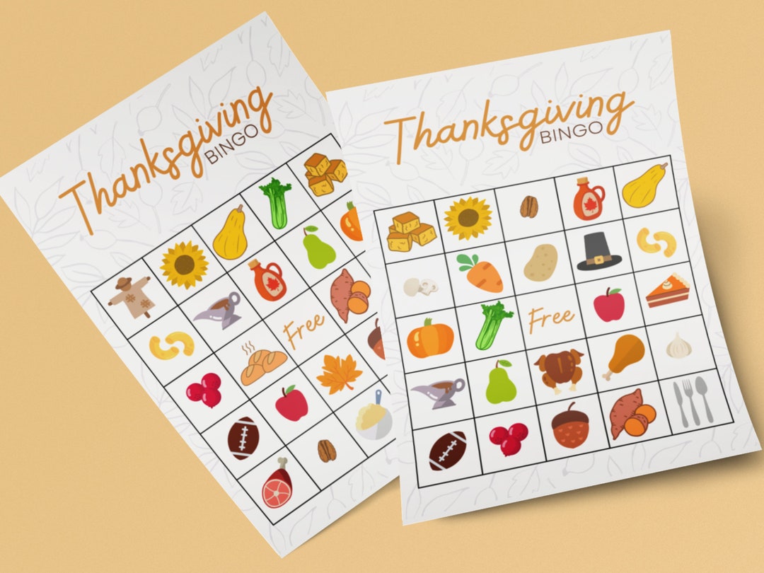 Thanksgiving BINGO, Friendsgiving Game, Kids Holiday Game, Fall ...