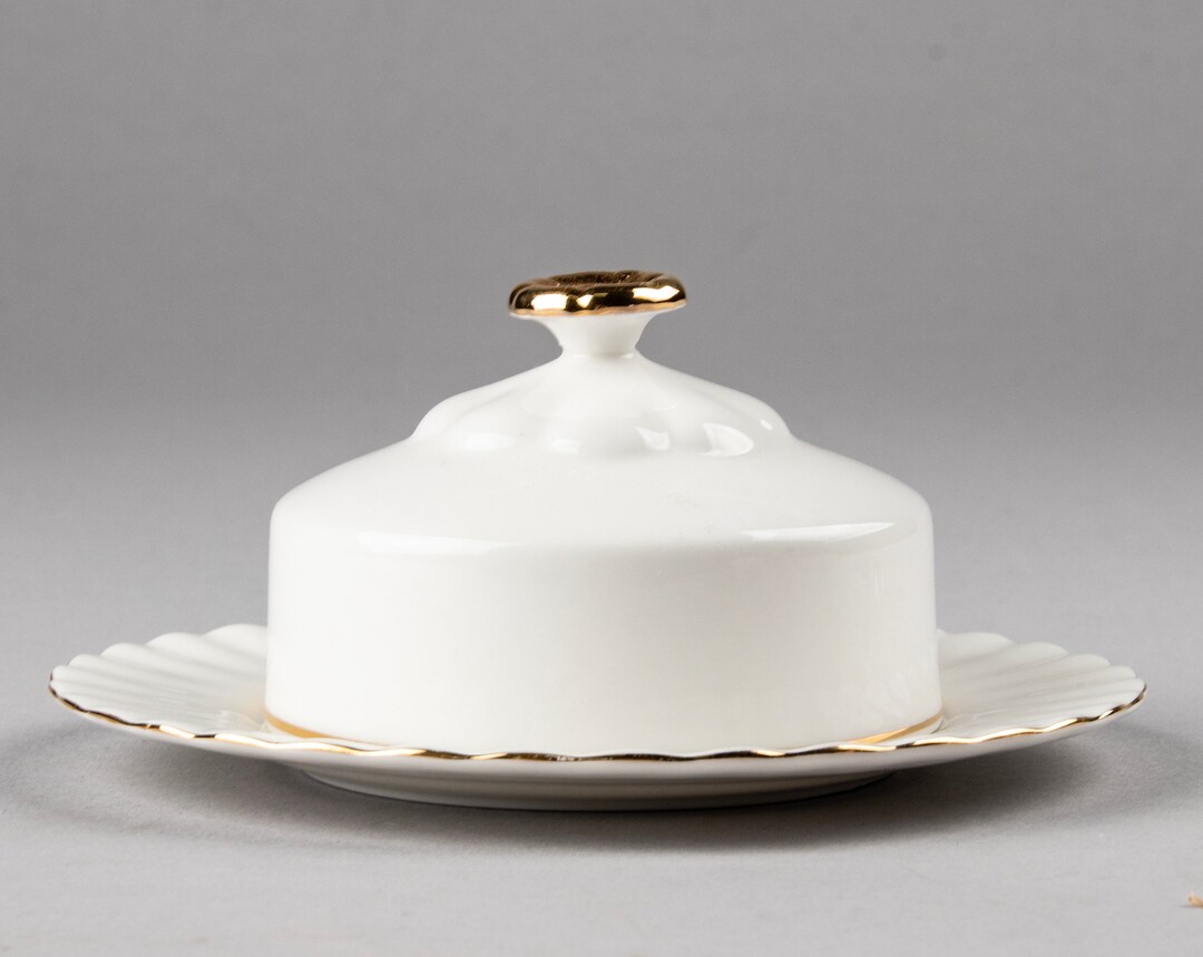 Porcelain Butter Dish Royal Albert Val D'or Ø16 Cm - Etsy