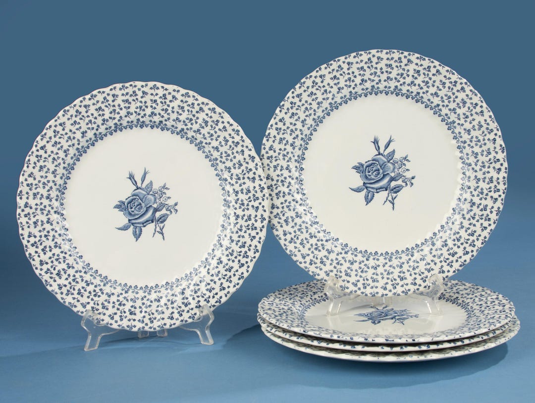 Set of 5 Dinner Plates - Royal Victoria - Rose Bouquet - Etsy