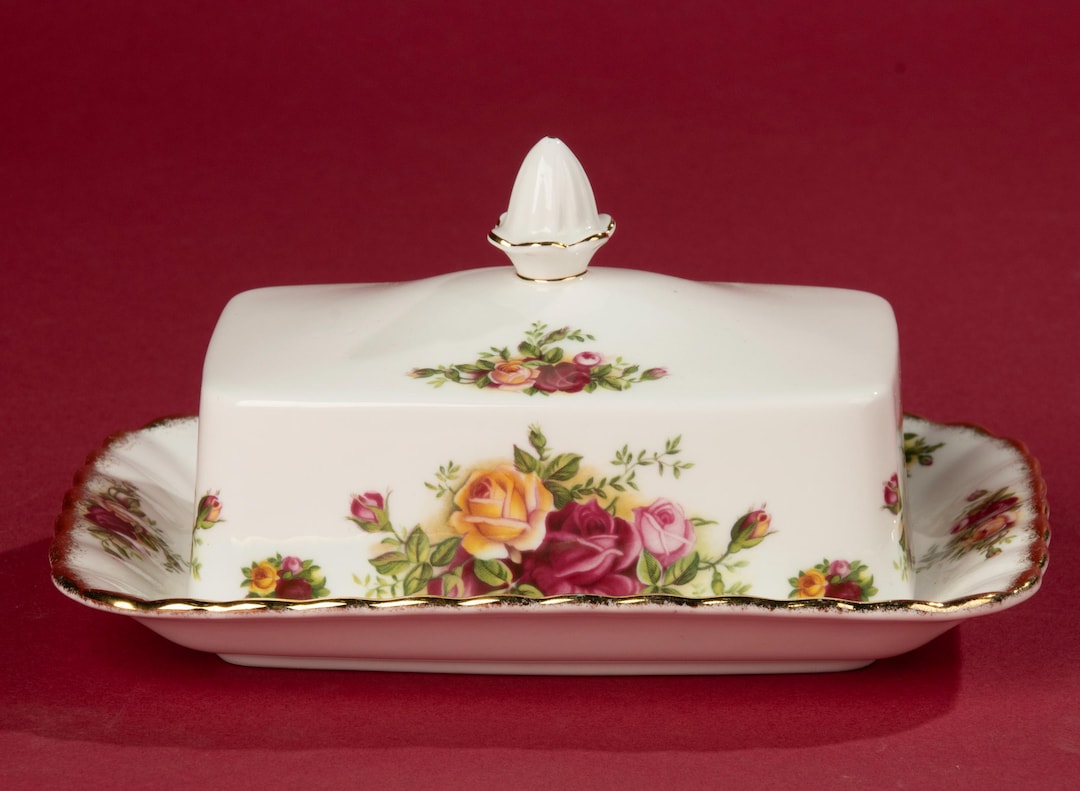 Butter Dish Royal Albert Old Country Roses - Etsy