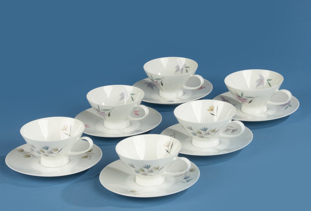 Set of 6 Tea Cups and Saucers - Rosenthal - Etsy