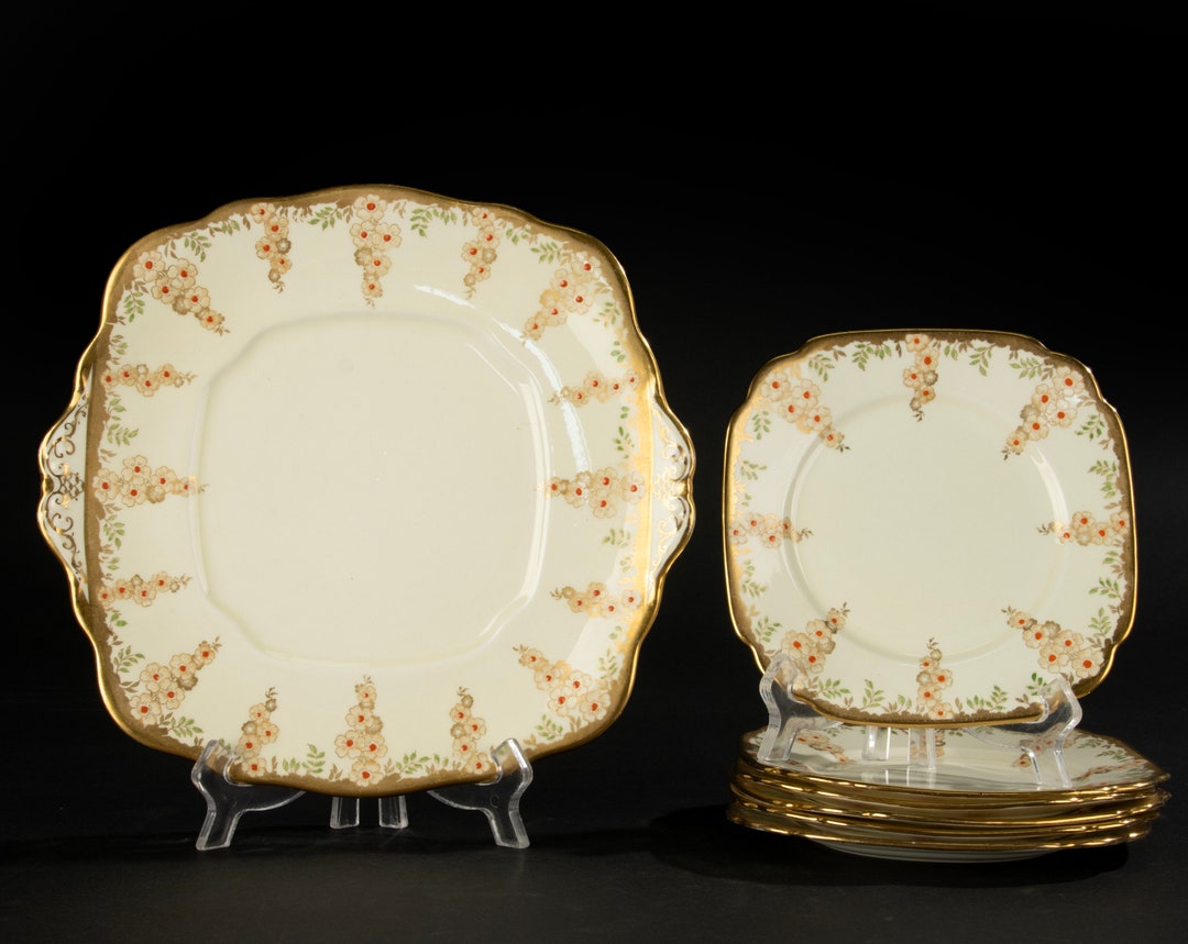 7-piece Cake Set - Royal Albert - Crown China - Etsy