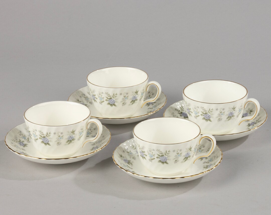 Set of 4 Tea Cups and Saucers Minton Alpine Spring - Etsy