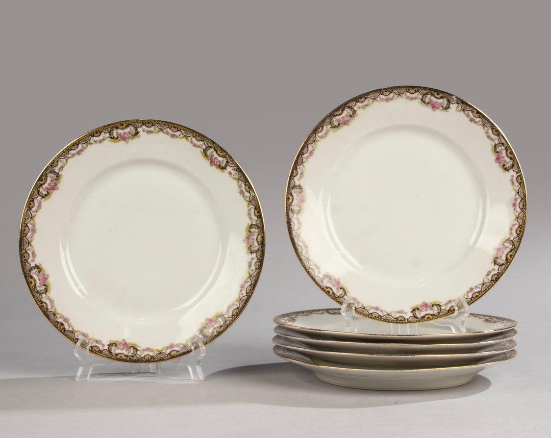 Set of 6 Porcelain Dinner Plates - Etsy