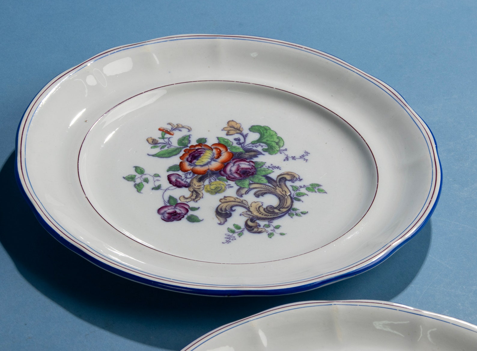Set of 6 Antique Ceramic Breakfast Plates - Etsy