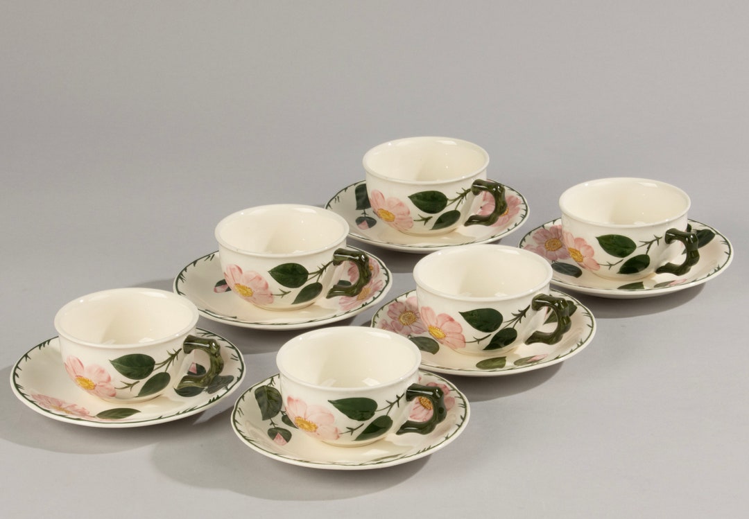 Set of 6 Tea Cups and Saucers - Villeroy & Boch - Wild Rose - Etsy