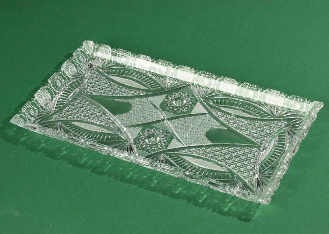 Crystal Serving Plate - Etsy