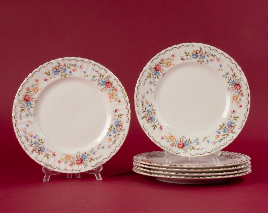 Set of 6 Dinner Plates - Royal Albert - Jubilee Rose - Etsy