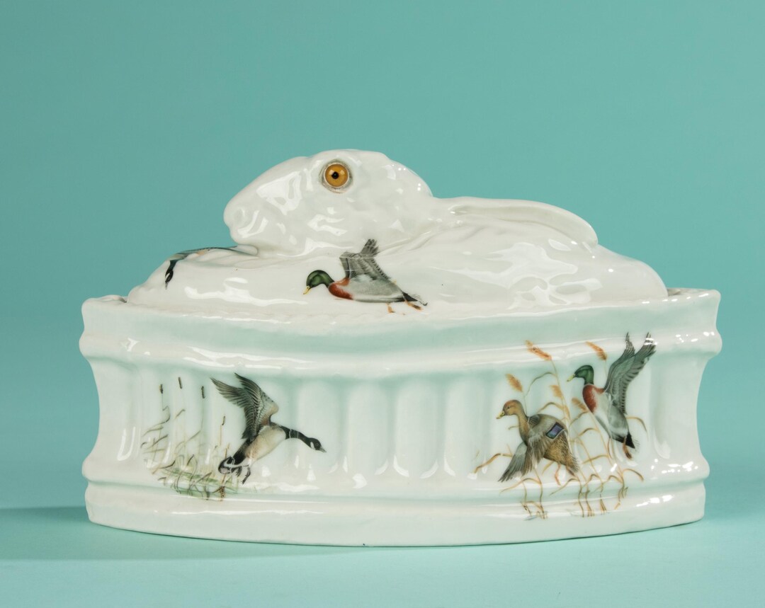 Lidded Pâté Tureen Porcelaine De Paris Ducks - Etsy