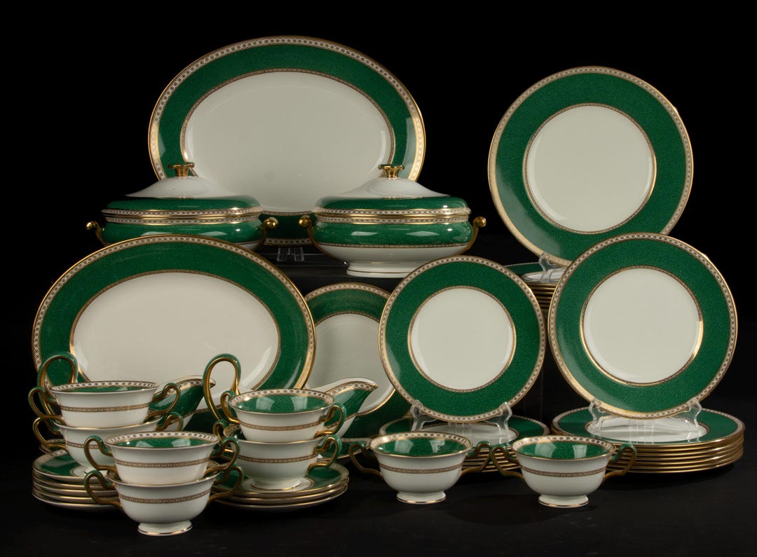 38 Piece Dining Set - Wedgwood - Ulander Powder Green - Etsy UK