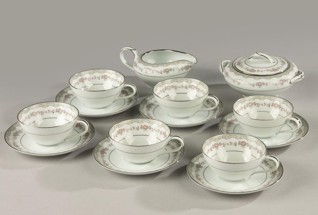 8-piece Tea Set - Noritake - Porcelain - Etsy