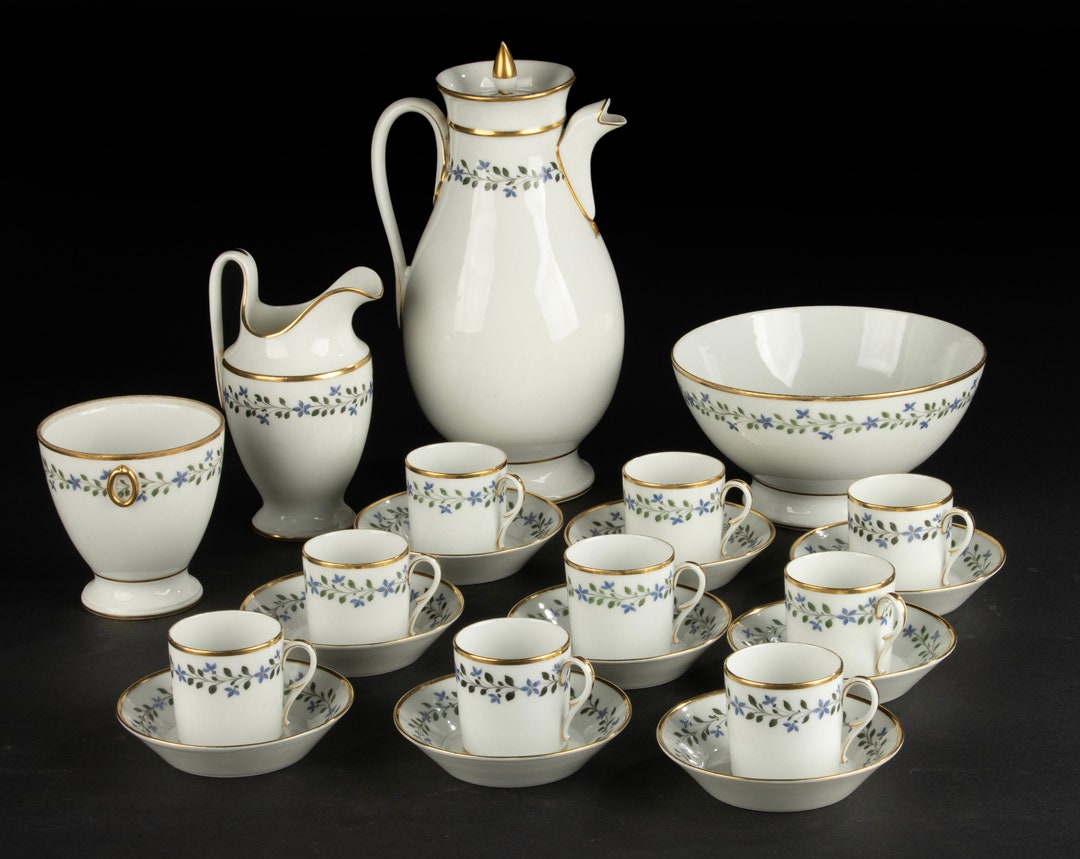 13-piece Antique Porcelain Coffee Set - Vieux Paris - Etsy