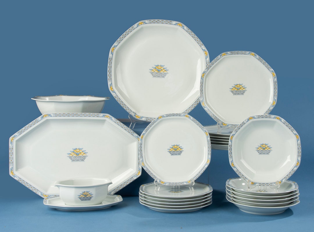 22-piece Dinner Set - Haviland Limoges - Pamplemousse - Etsy