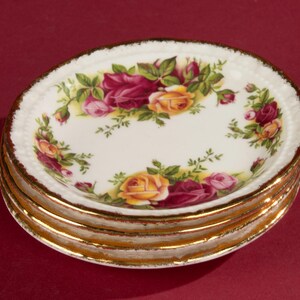 Set of 4 Small Plates - Royal Albert - Old Country Roses - Etsy