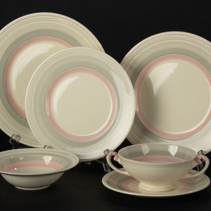 37-piece Set Art Deco Dinnerware Myott Hand Painted - Etsy