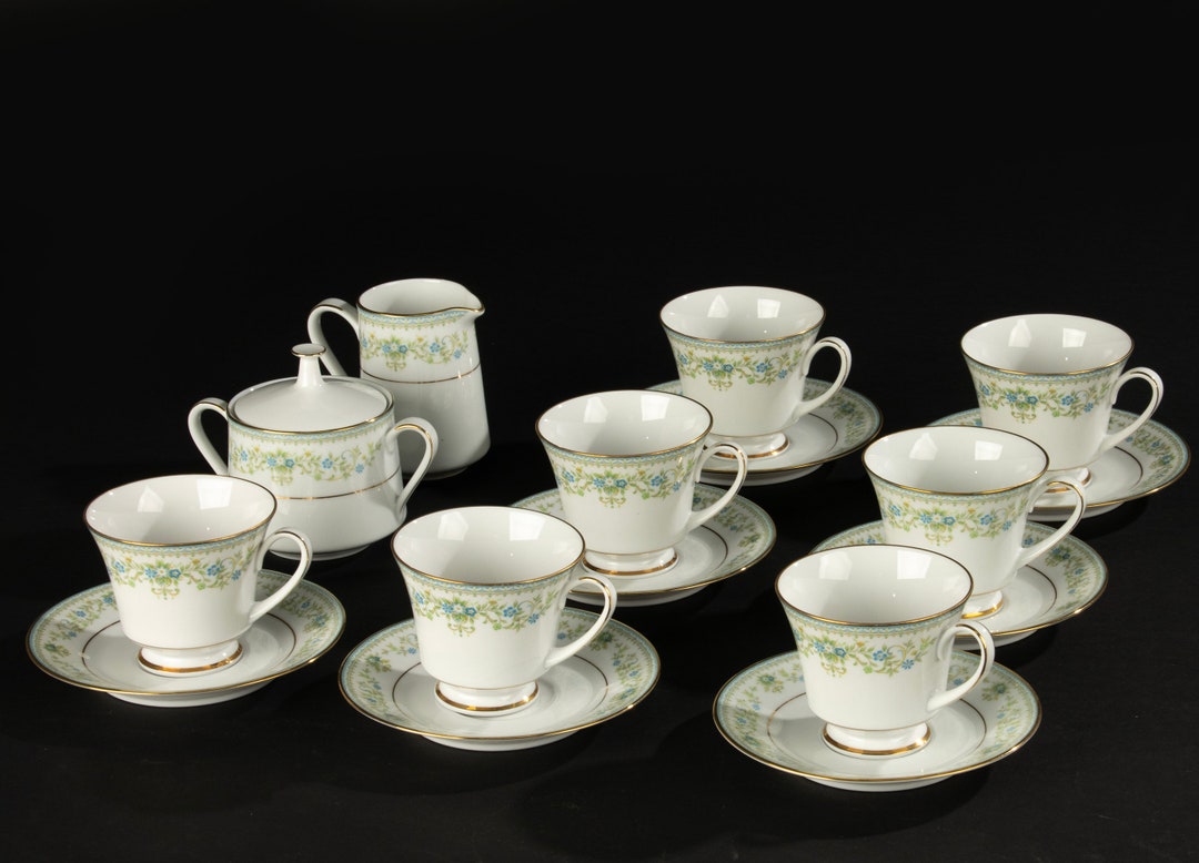 9-piece Tea Set - Noritake - Spring Meadow - Etsy