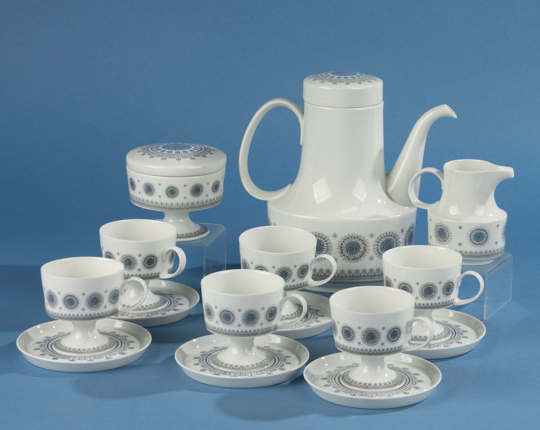 9-piece Coffee Set Rosenthal Ice Flower Tapio Wirkkala - Etsy