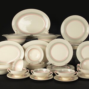 37-piece Set Art Deco Dinnerware Myott Hand Painted - Etsy