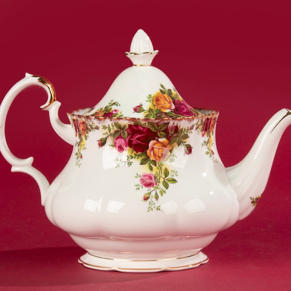 Royal Albert Roses Tea Pot - Etsy