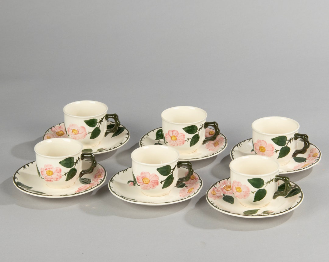Set of 6 Cups and Saucers - Villeroy & Boch - Wild Rose - Etsy