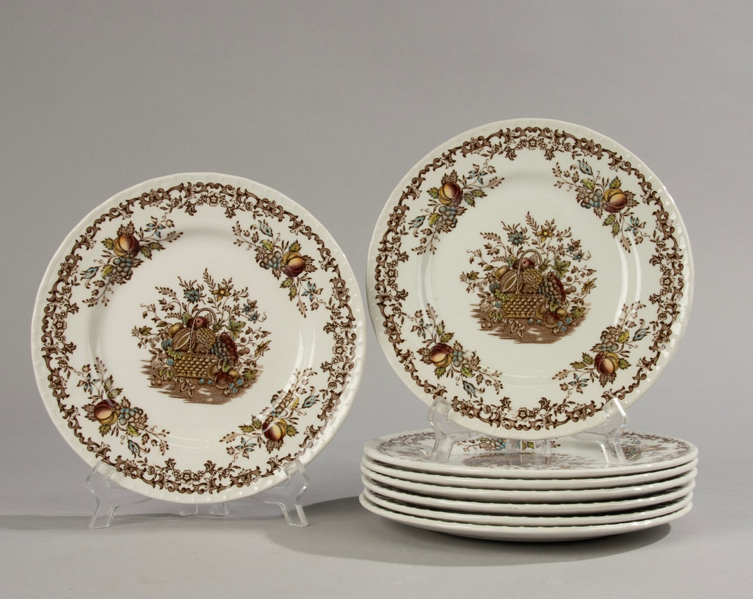 Set of 8 Breakfast Plates - Royal Tudor - Fruits & Flowers - Etsy