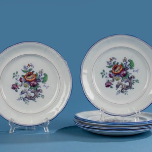 Set of 6 Antique Ceramic Breakfast Plates - Etsy