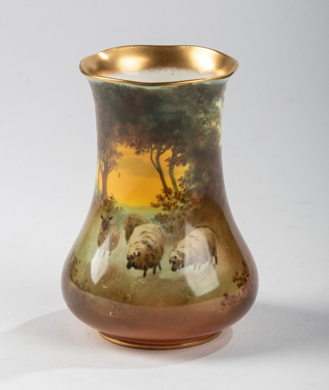 Small Antique Vase Hand Painted - Royal Doulton - Etsy