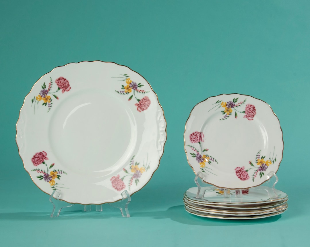 7-piece Porcelain Cake Set - Regent - Etsy