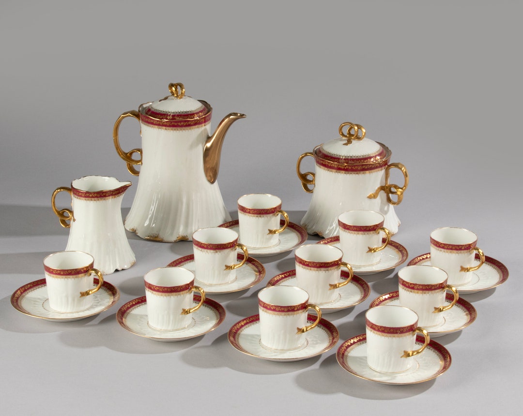 13-piece Antique Coffee Set Limoges - Etsy