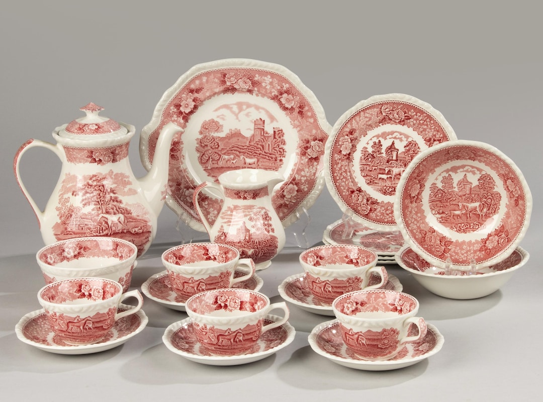 15-piece Tea and Cake Set - Adams - English Scenic - Etsy