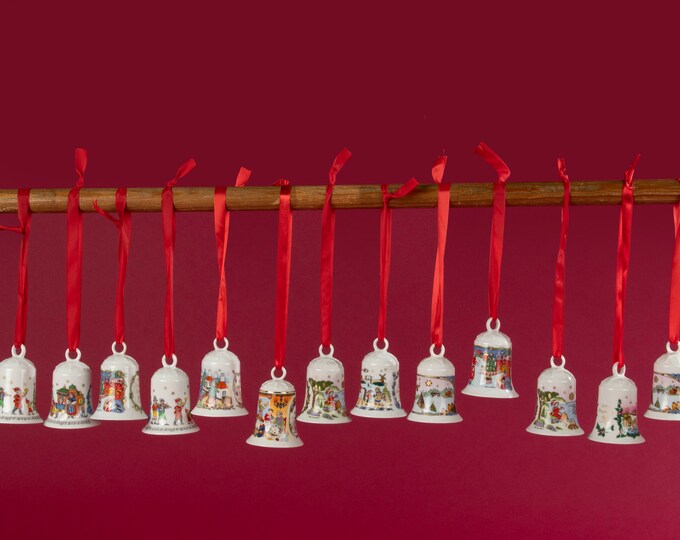 Set of 13 Vintage Porcelain Christmas Bells - Hutschenreuther - Etsy