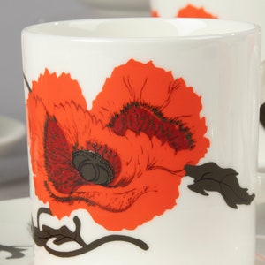 10-piece Coffee Set - Wedgwood - Corn Poppy - Susie Cooper Design - Etsy
