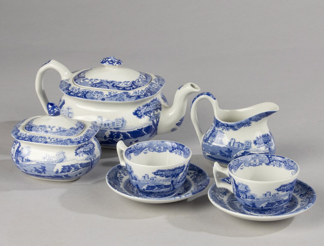 5-piece Miniature Tea Set Spode Italian - Etsy