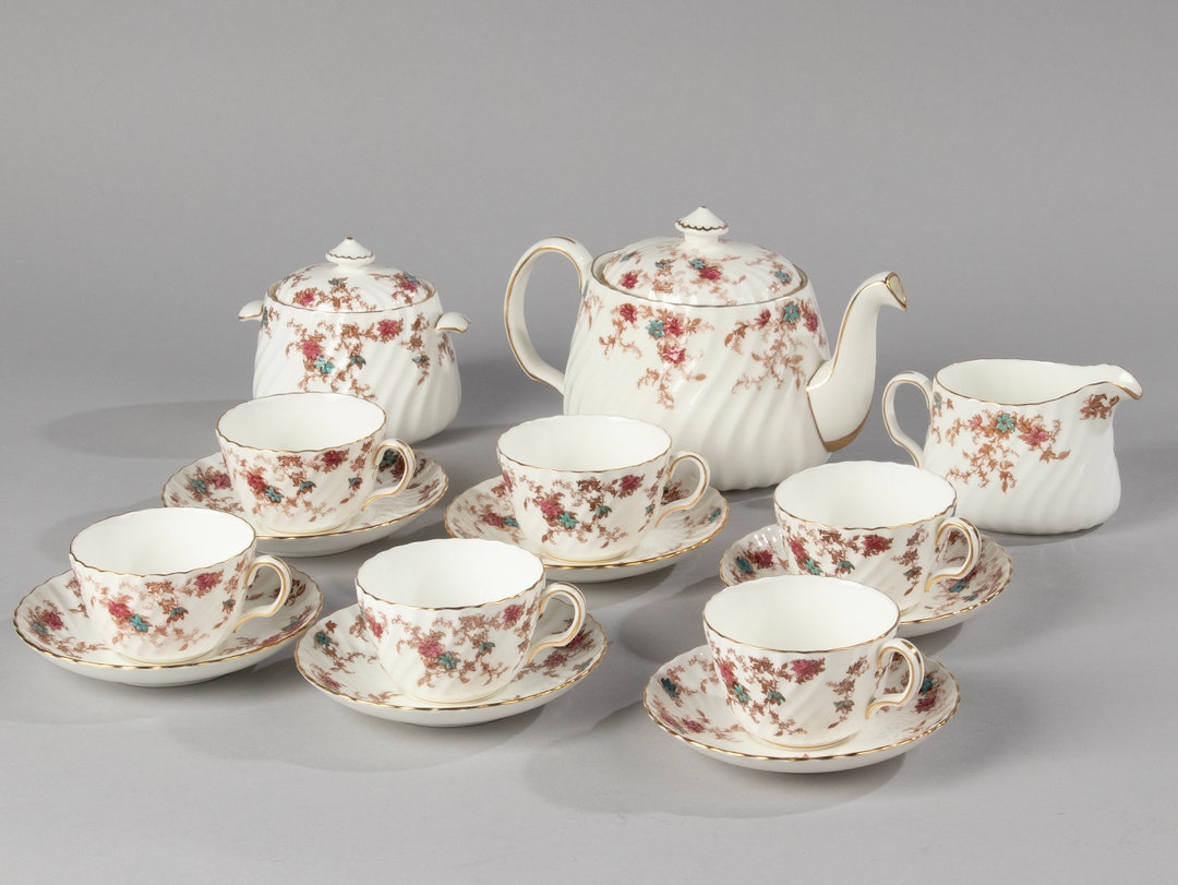 9-piece Tea Set Minton Ancestral - Etsy UK