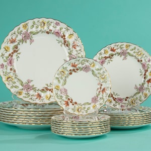 28-piece Set Dinnerware - Spode - Floral Tapestry - Etsy