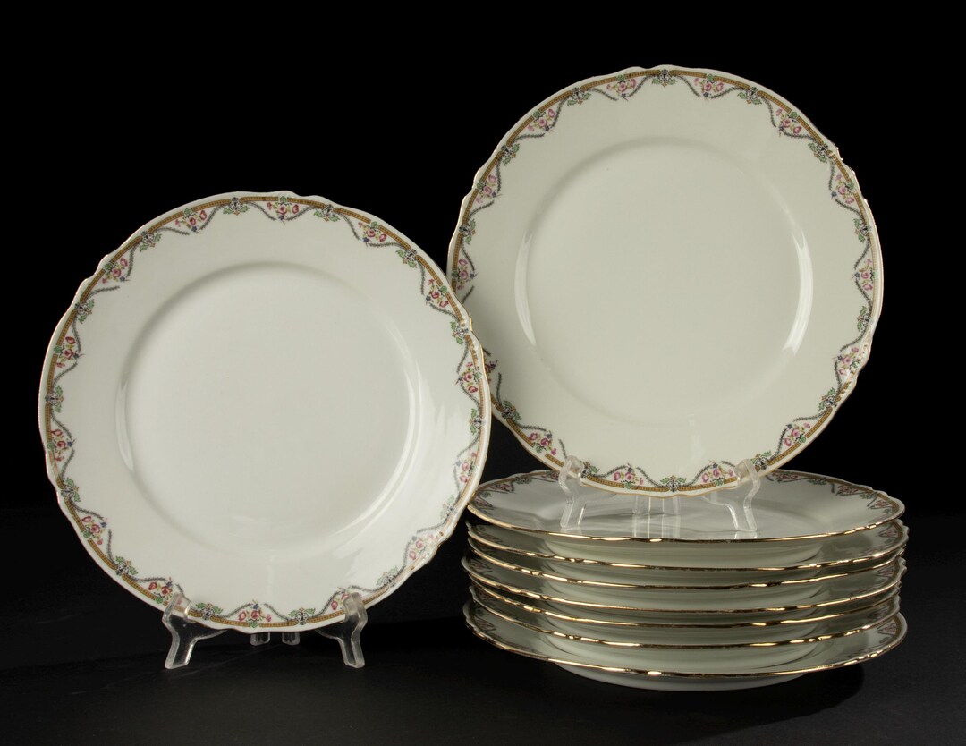 Set of 9 Dining Plates - Limoges - Etsy