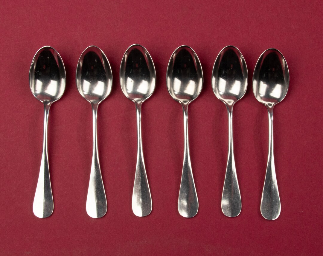 Set of 6 Silver Plated Tea Spoons - Etsy