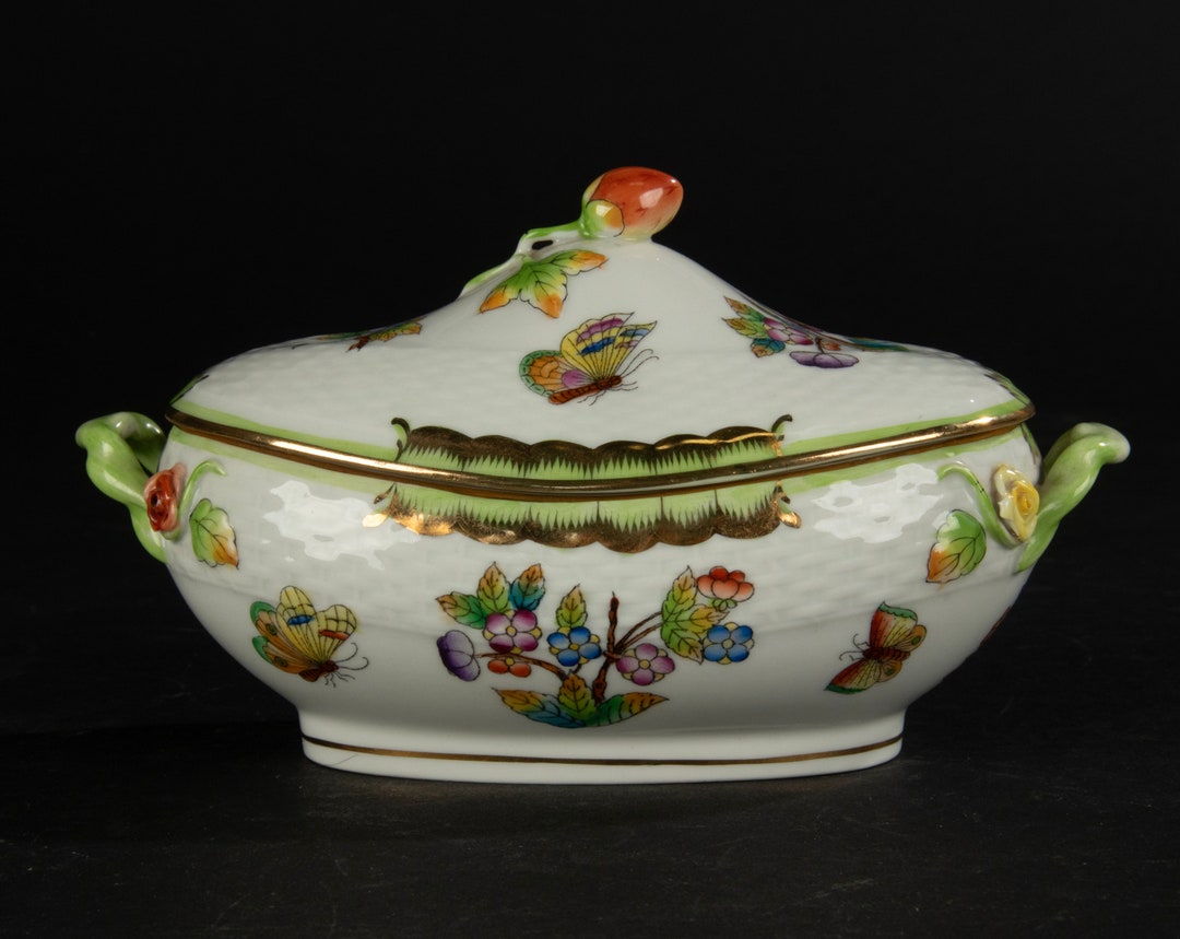 Small Lidded Dish Herend Queen Victoria - Etsy