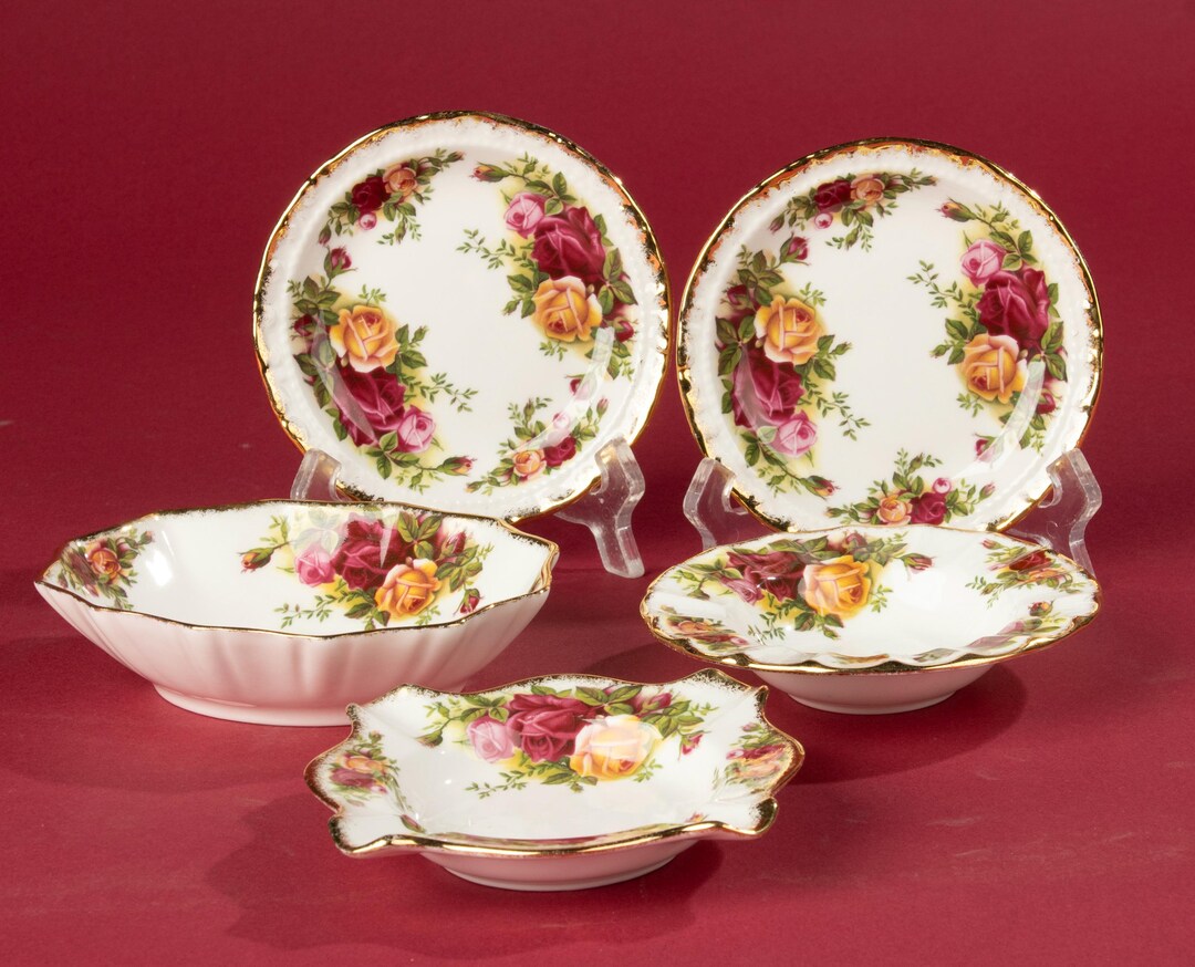 Set of 5 Small Dishes - Royal Albert - Old Country Roses - Etsy