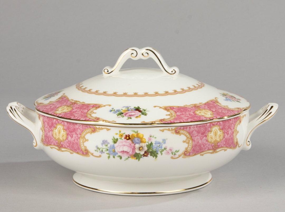 Lidded Dish - Royal Albert - Lady Carlyle - Etsy