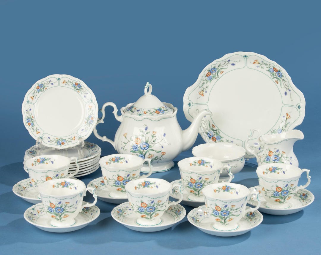 19-piece Tea and Cake Set - Royal Albert - Hamlin - Etsy