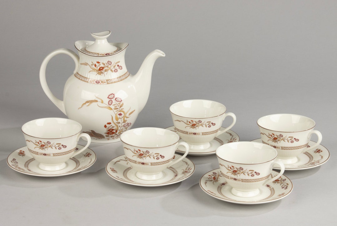 6-piece Tea Set - Royal Doulton - Russet Glen - Etsy