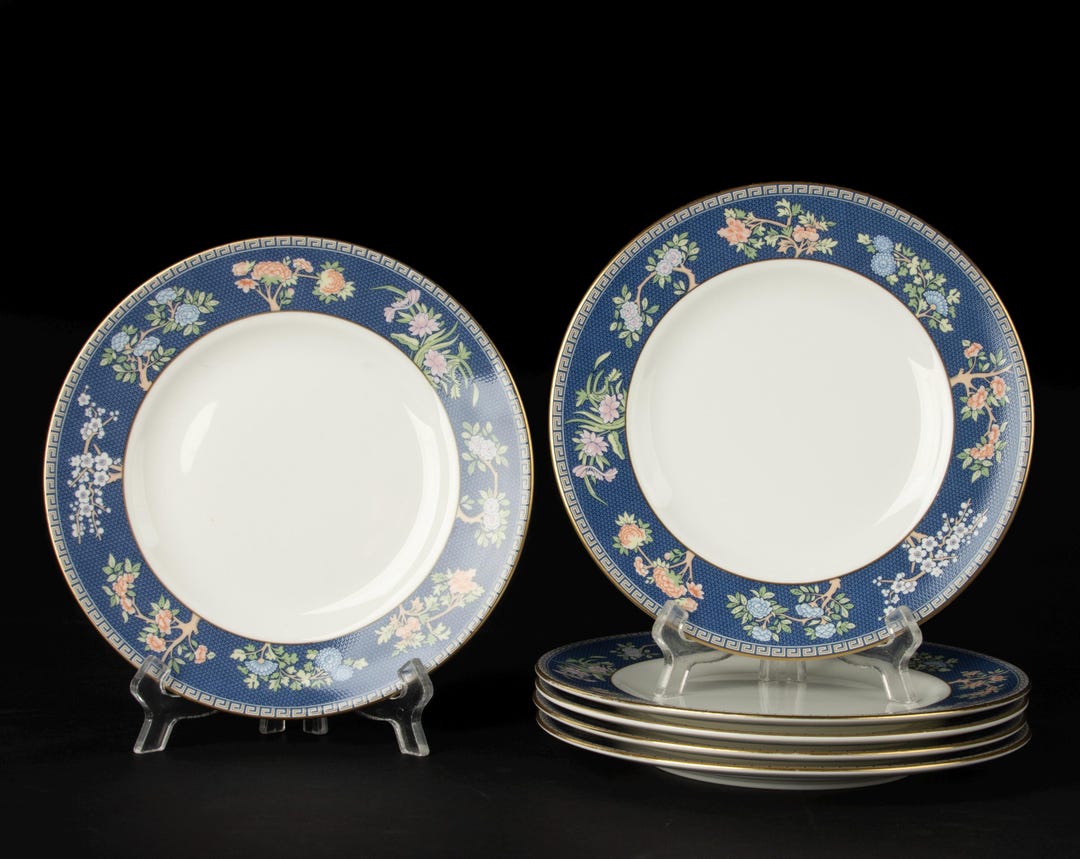Set of 6 Breakfast Plates - Wedgwood - Blue Siam - Etsy