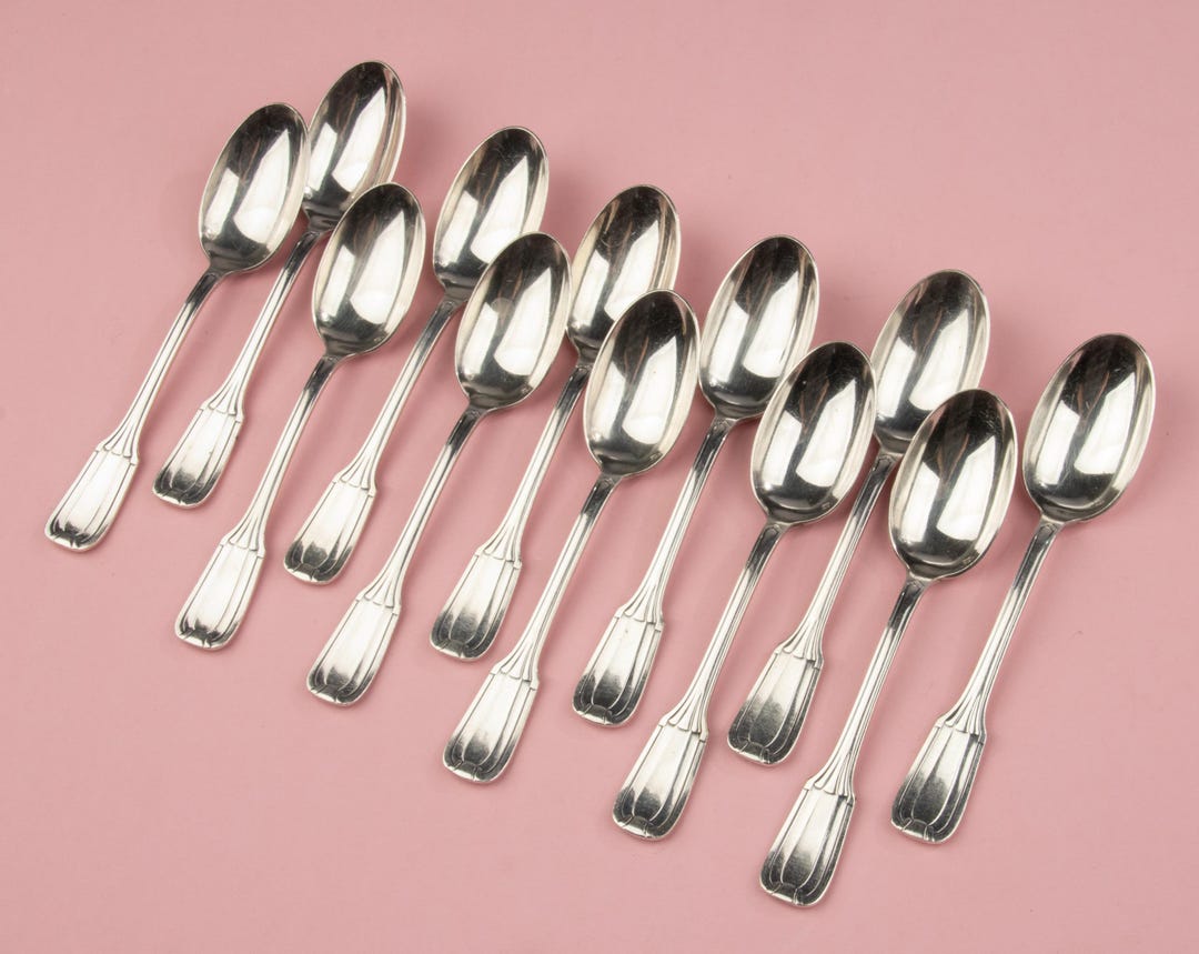 Set of 12 Silver Plated Coffee Spoons - Etsy