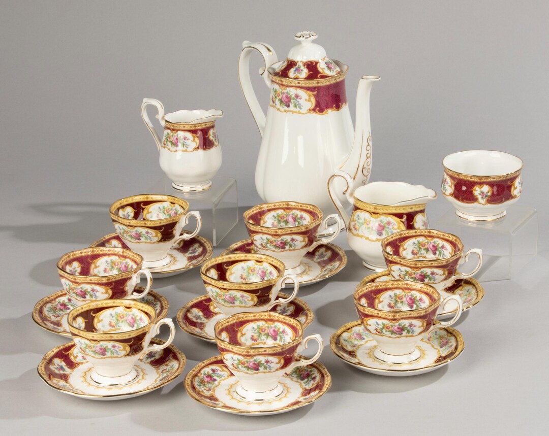 12-piece Coffee Set - Royal Albert - Lady Hamilton - Etsy