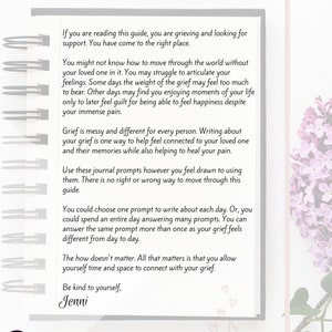 Grief Journal and Guide (digital Download) - Etsy