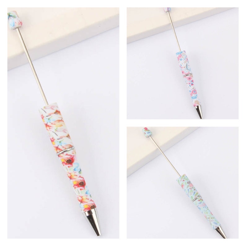 HEY NEW Printed/patterned Beadable Pens DIY Plastic Blank - Etsy