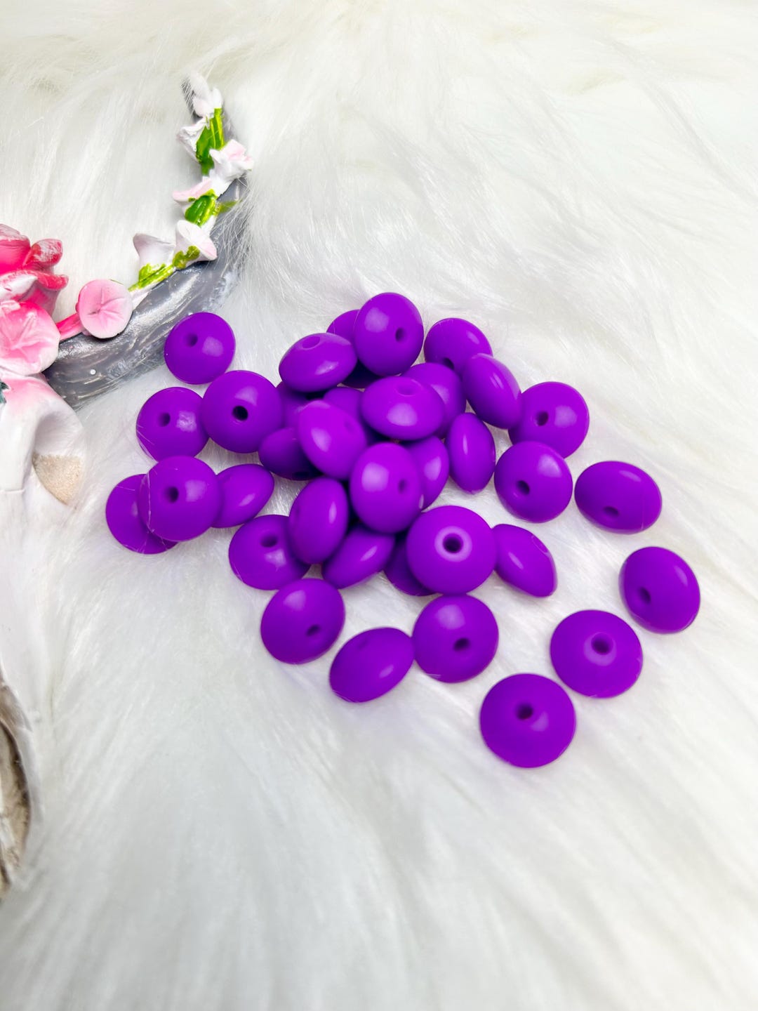 10 Pack Lavender Lentil 14mm Beads Beaded Pen, Beaded Bracelet, Makeup ...